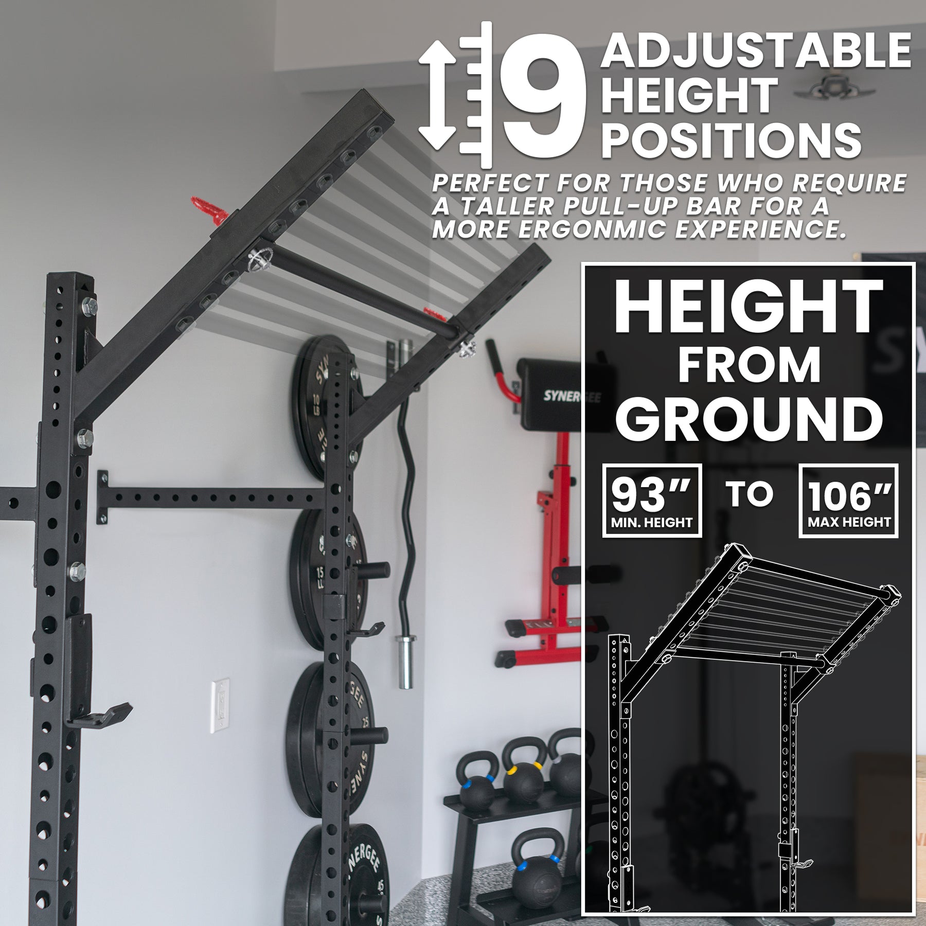 Synergee 2200 Series Wall Mounted Squat Rack | Synergee Fitness Canada ...